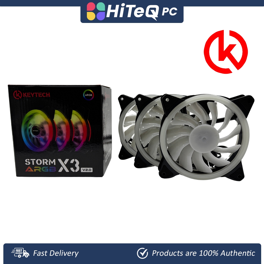 HiteqPC | 3 in 1 ARGB 120mm Cooling Fan for PC - Keytech Storm ARGB X3 ...