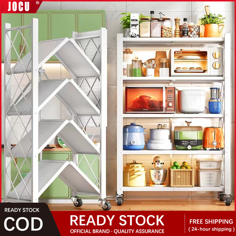 【Foldable】5layer Metal Rack Kitchen Rack organizer kitchen organizer ...
