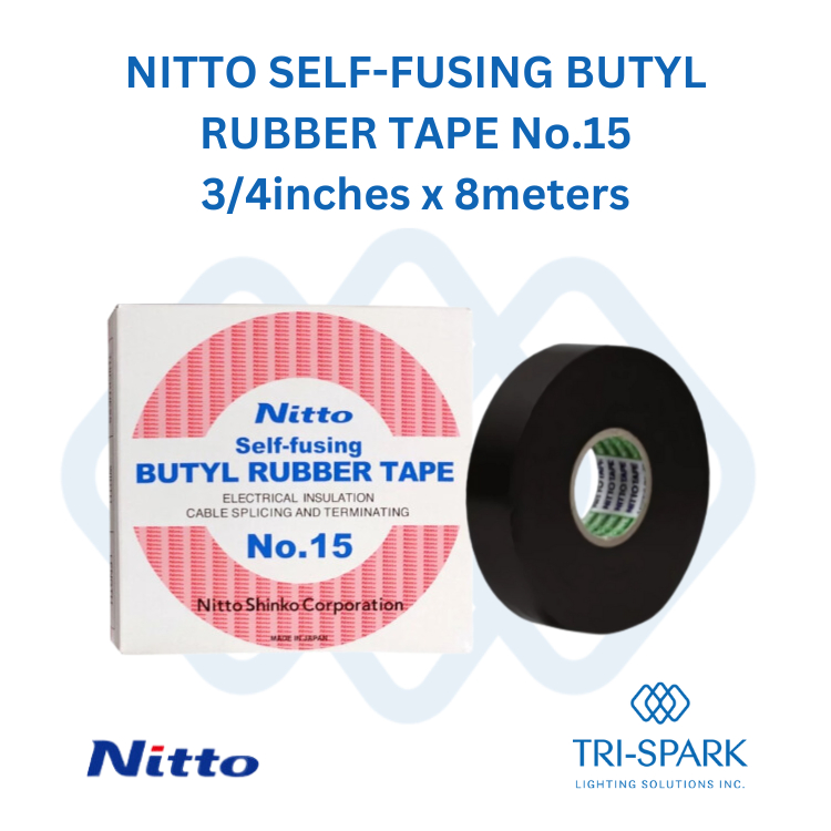 Nitto Self-fusing Butyl Rubber Tape No.15 (Made in Japan) 3/4inches x ...