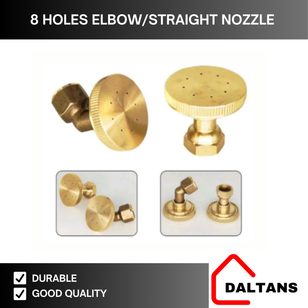 ADJUSTABLE 8 HOLE BRASS SPRAYER NOZZLE ATOMIZING SPRAY FITTING HOSE ...