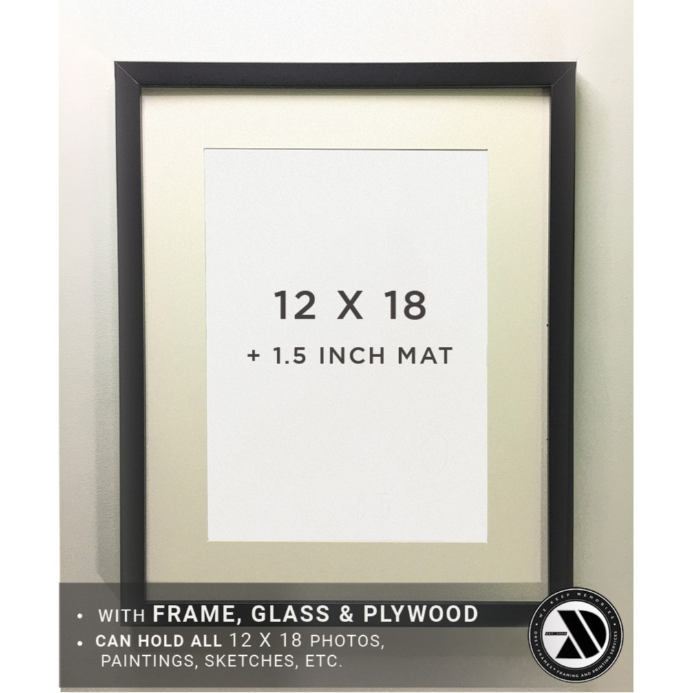 12x18 Inches Plus Different Sizes of Mat - Wall Hang Picture Frame ...