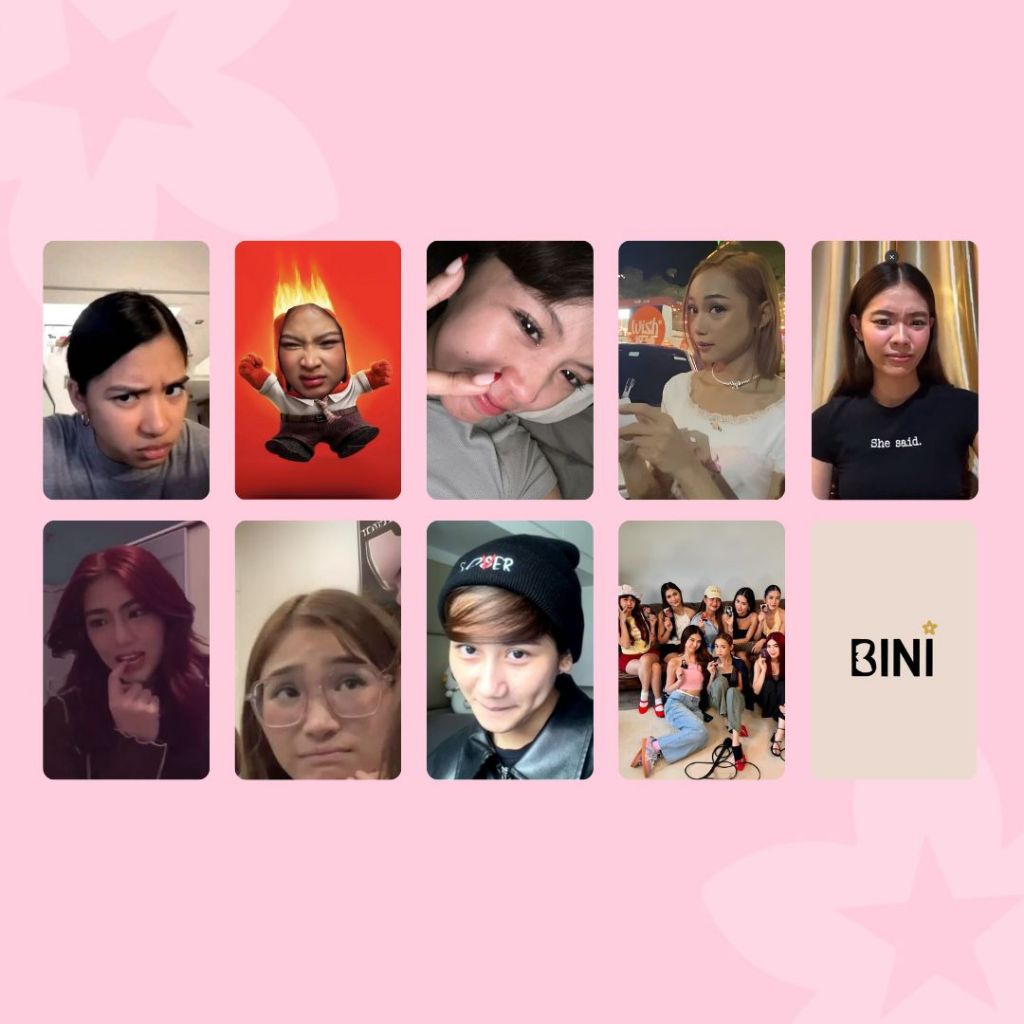 [9pcs] BINI Memes Photocards Set Unofficial Fanmade | Shopee Philippines
