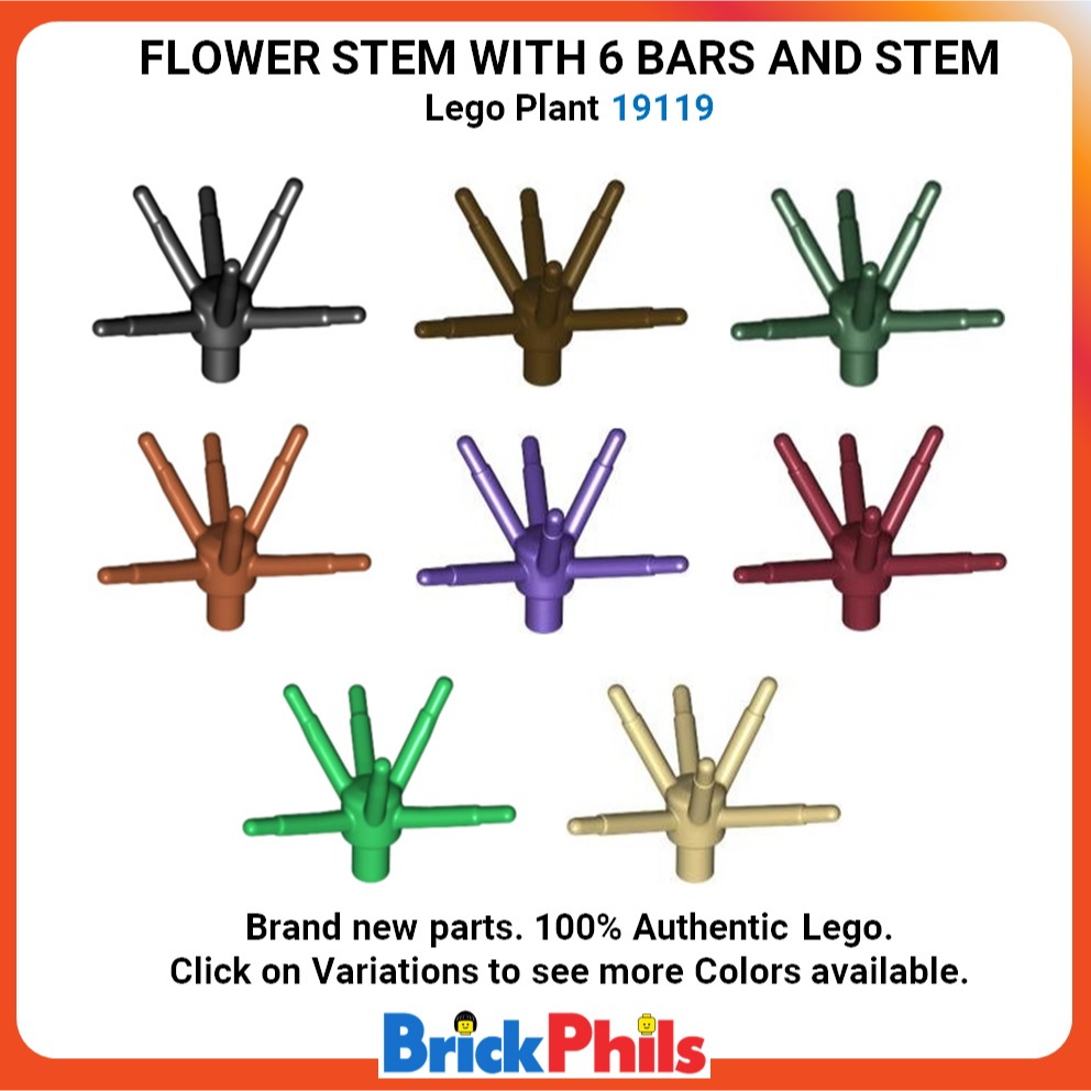 Lego Plant 19119 - Flower Stem with Bar and 6 Stems (per piece ...
