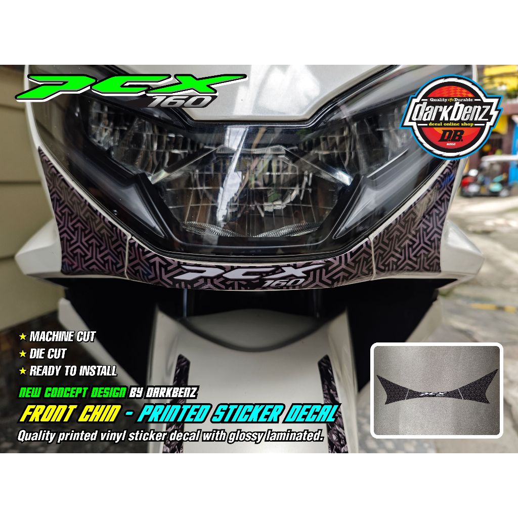 Honda PCX 160 New Chin "C" for Front Fairing Printed Sticker Decals ...
