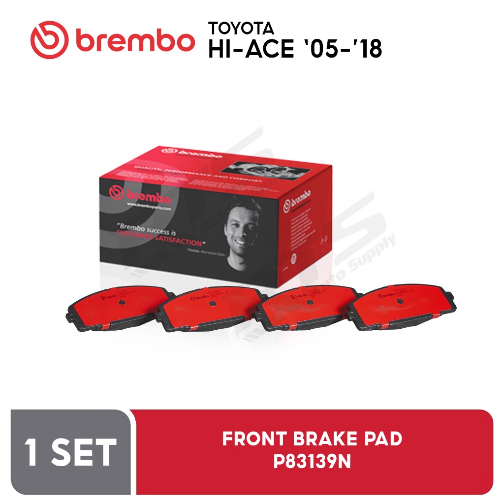 Brembo Front Brake pad Toyota Hiace 2005 - 2018 P83139N 1 SET | Shopee ...
