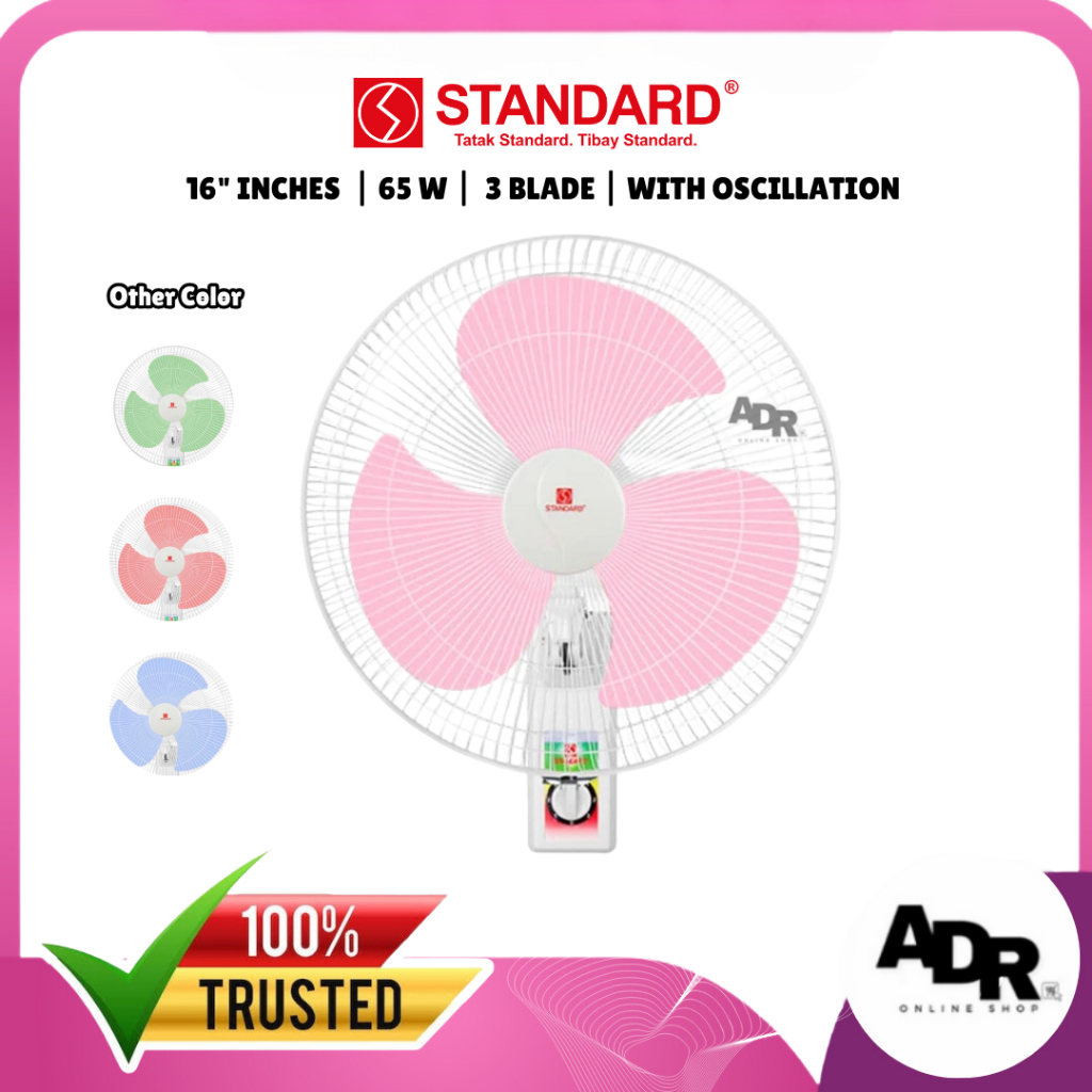 Standard Electric Wall Fan SWF-16C1 Wall Fan 16 inches Plastic Blade ...