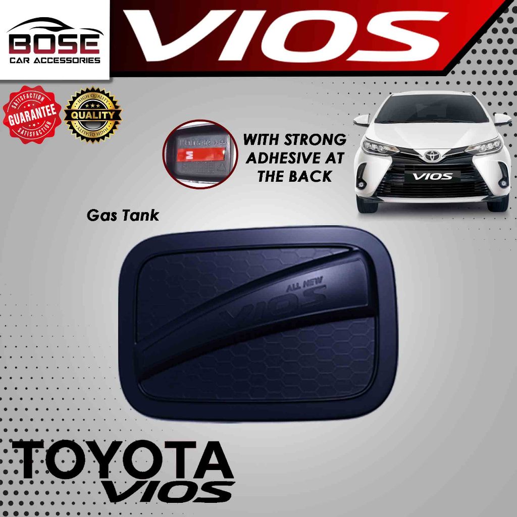 Toyota Vios 2018 August - Onwards Gas Tank Cover Only - Black / Chrome ...
