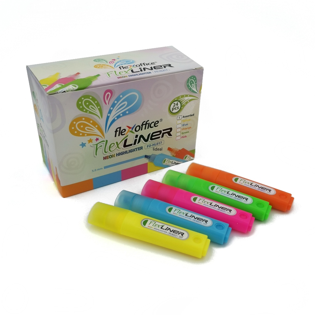 [FlexOffice] FlexLiner Neon Highlighter 5.0mm [5 colors] | Shopee ...