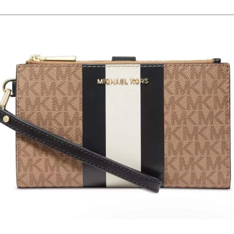MK DOUBLE ZIP BI-FOLD PHONE WALLET | Shopee Philippines