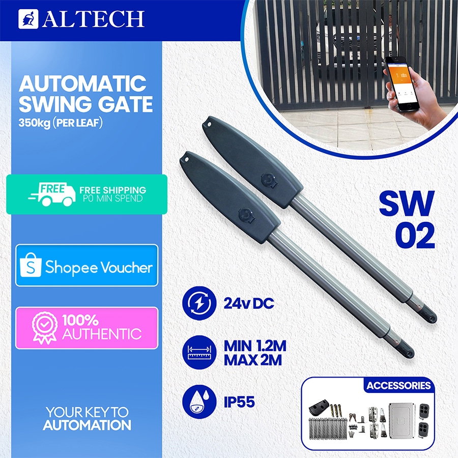 ALTECH 700KG Electric Automatic Swing Gate Opener Wireless Remote ...