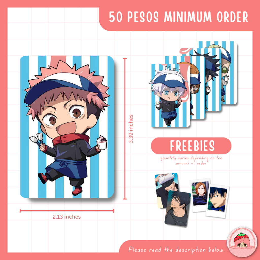 JUJUTSU KAISEN JJK ROLL ICE CREAM FACTORY ANIME PC PHOTOCARD UNOFFICIAL ...