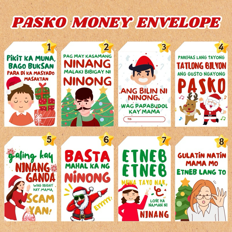 CHRISTMAS ENVELOPES ANGPAO Ninong & Ninang | Shopee Philippines