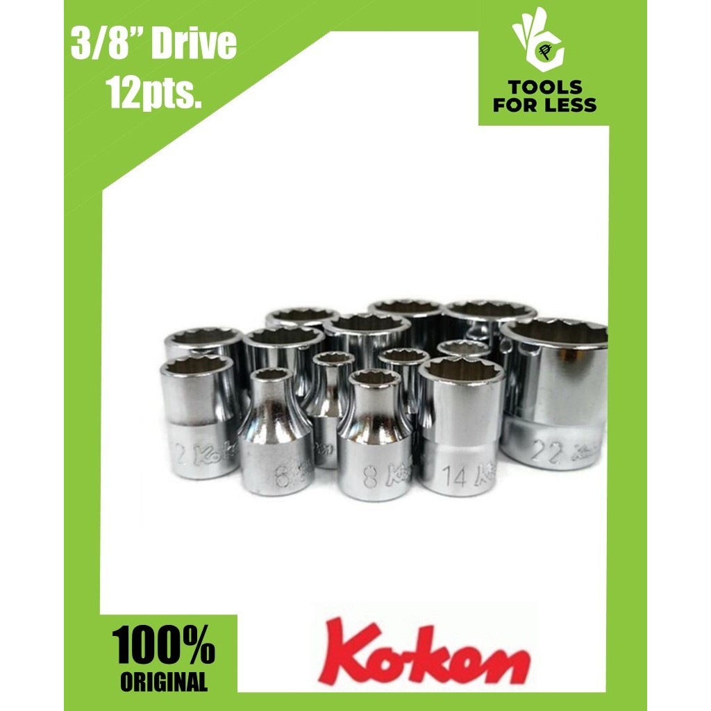Koken 3/8" Dr.12pts Socket Wrench 5, 6, 7, 8, 9,10, 11, 12, 13, 14, 15 ...