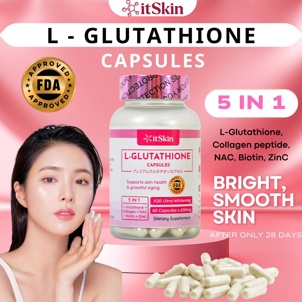 ItSkin L-Glutathione Capsules 5 in 1 Collagen Antioxidant Anti-Aging ...