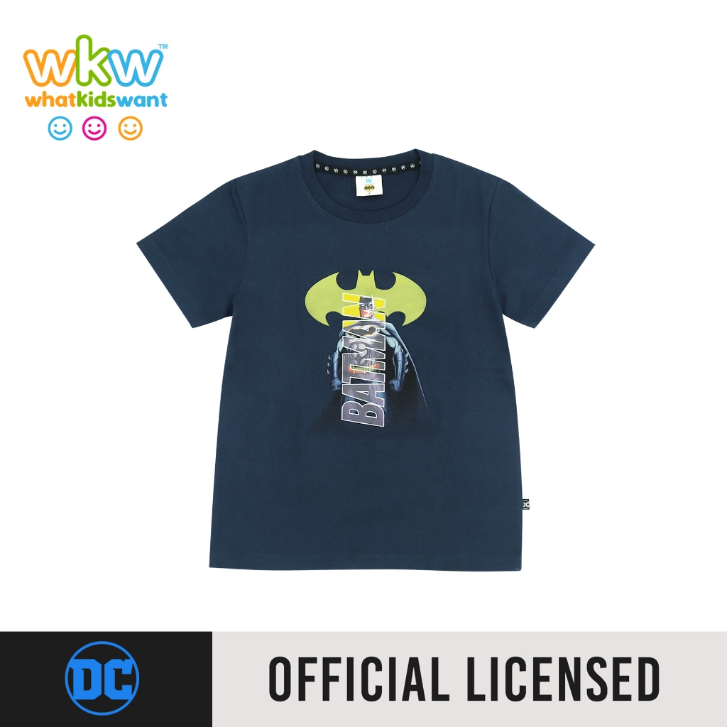 What Kids Want x DC B85 Batman Boys Ver T-shirt - Mango Navy Blue ...