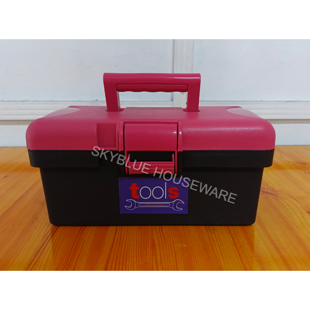 Durable Utility Tool Box Storage Container With Carrying Tray and ...