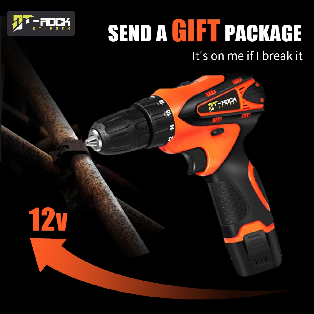 12v Cordless Drill Original 10mm Electrical Hand Drill Cordless Heavy ...