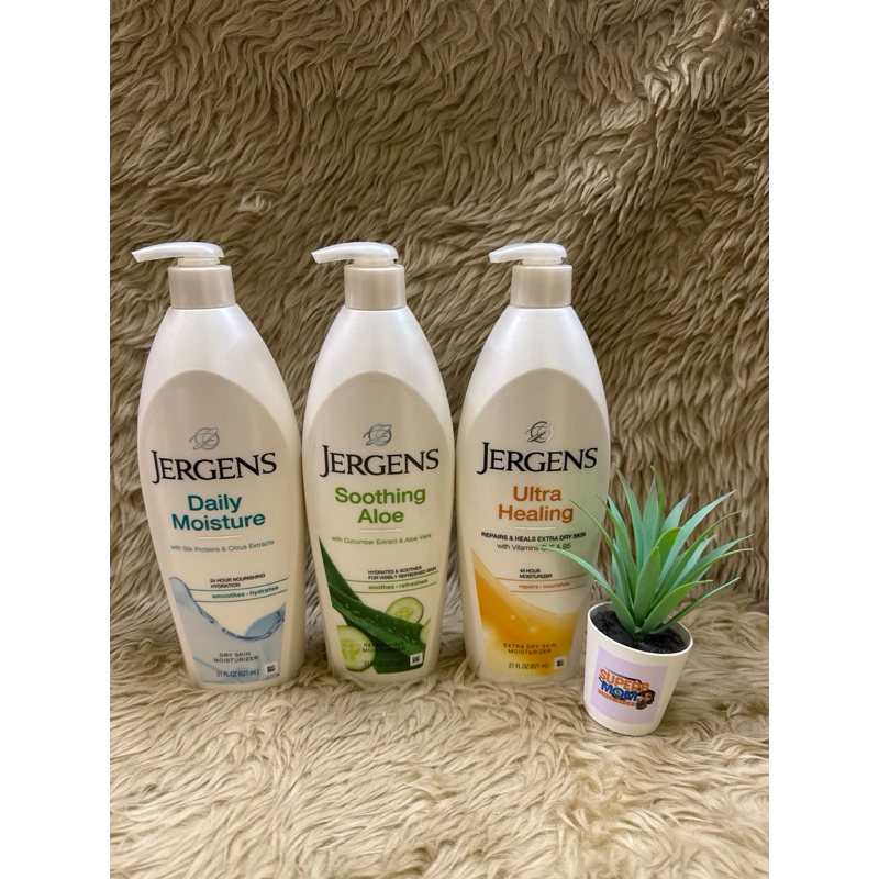 JERGENS LOTION 621ml DAILY MOISTURIZING/ ULTRA HEALING/ SOOTHING ALOE ...
