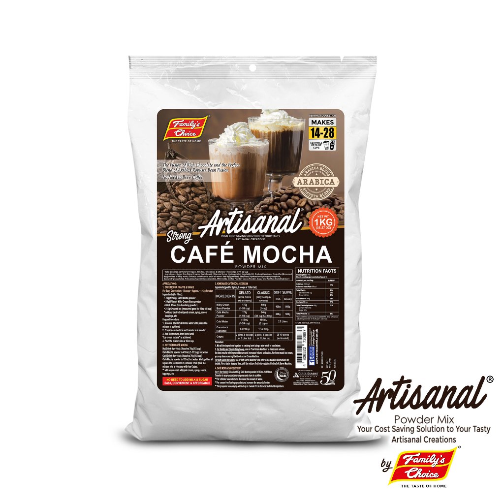 Artisanal Cafe Mocha Powder Mix 1kg | Shopee Philippines