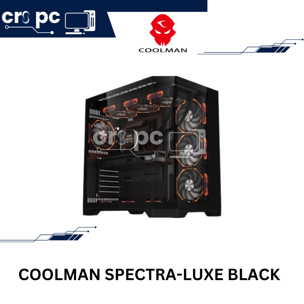 COOLMAN SPECTRA-LUXE ATX BLACK DUAL CHAMBER GAMING CASE | Shopee Philippines