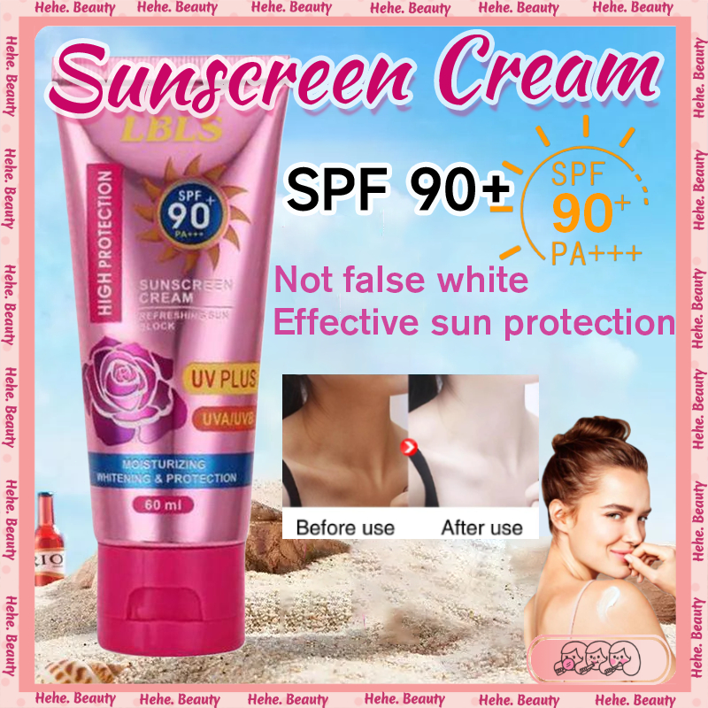 【BUY 1 TAKE 1】Rose SPF90+++ Sunscreen Cream High Protection UV PLUS 60ml Whitening Cream Long ...