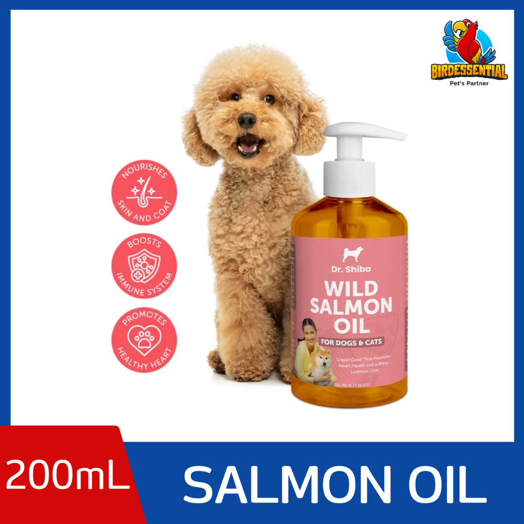 Dr Shiba Healthy 100% Wild Premium Salmon Oil for Dogs & Cats|Rich in ...