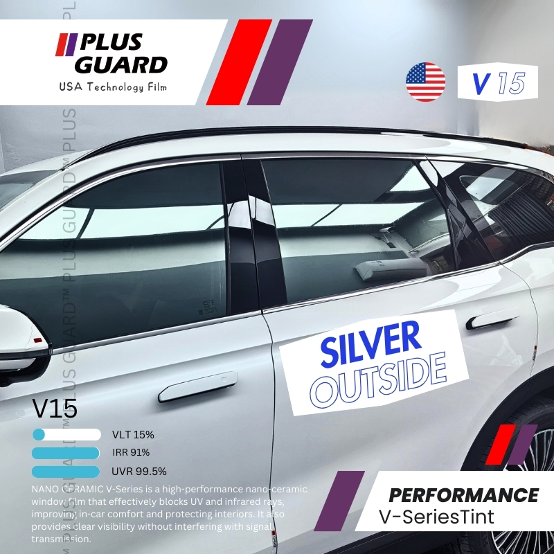 Black Chrome super heat reject tint film window film Privacy protect ...