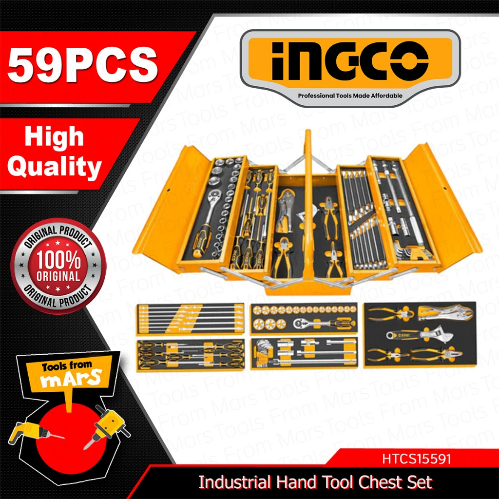 Ingco 59PCS/108PCS Tool Chest SET Mechanic Garage Workshop Tools ...
