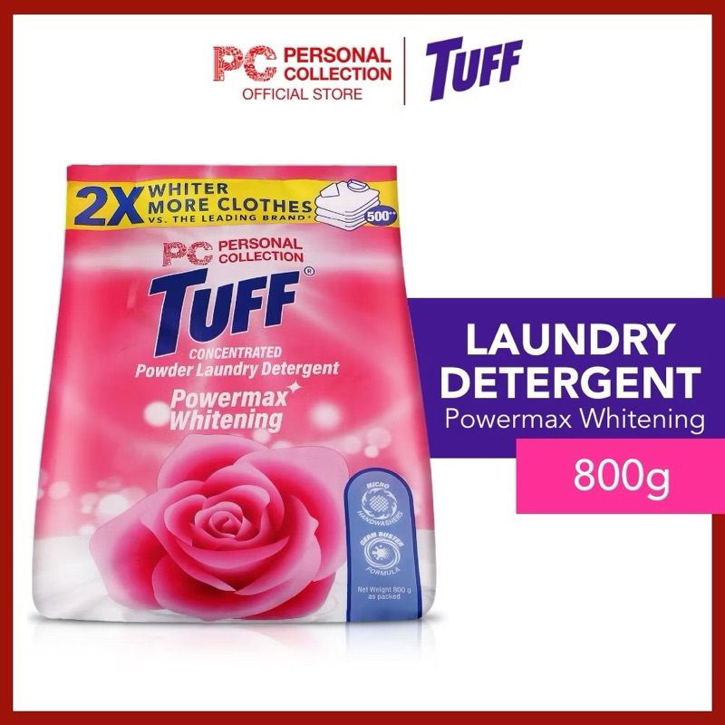 Tuff Powder Laundry Detergent Powermax Whitening Concentrated 800g ...