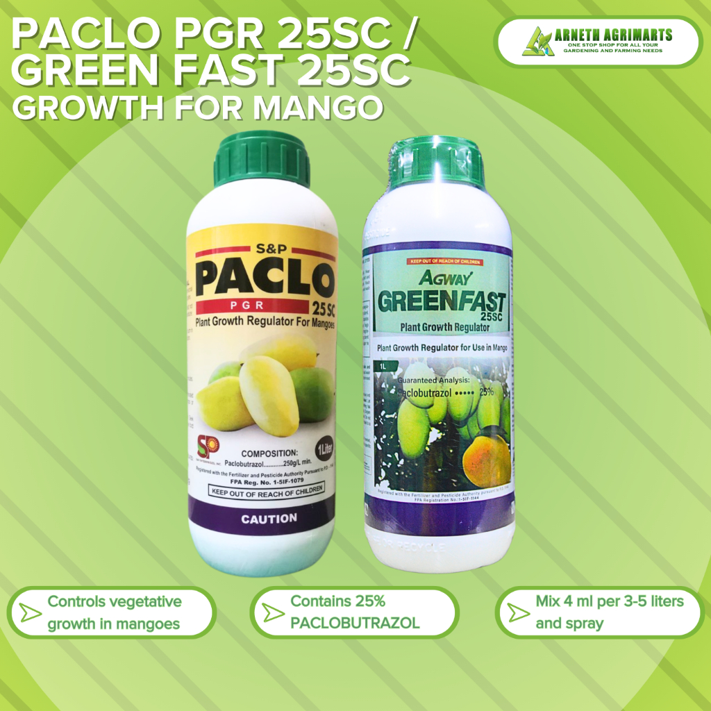 PACLO PGR 25 SC / PACLOBUTRAZOL / GREEN FAST PLANT GROWTH FOR MANGO ...