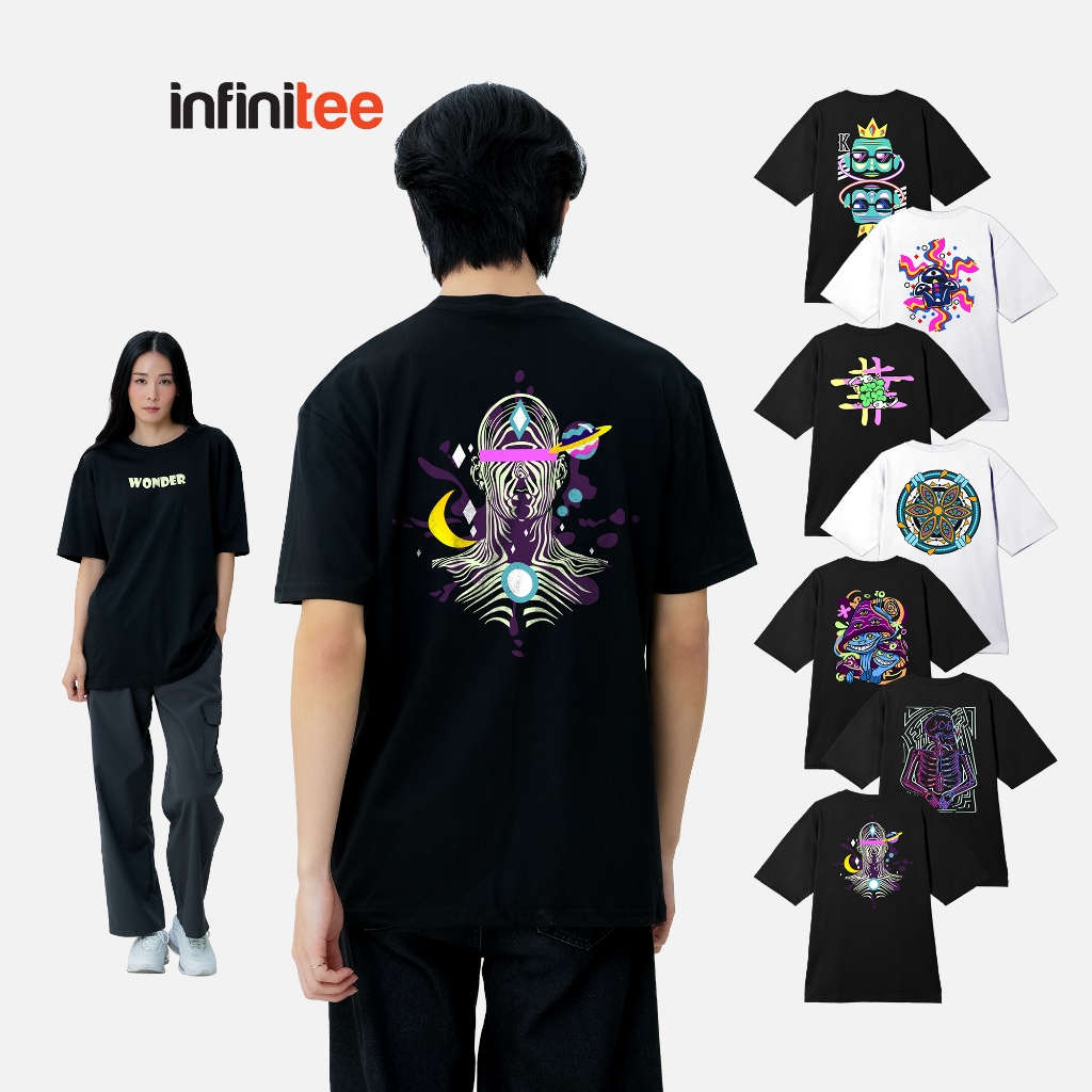 Infinitee Neon Zone Oversized T Shirt For Men Women Casual Oversize ...
