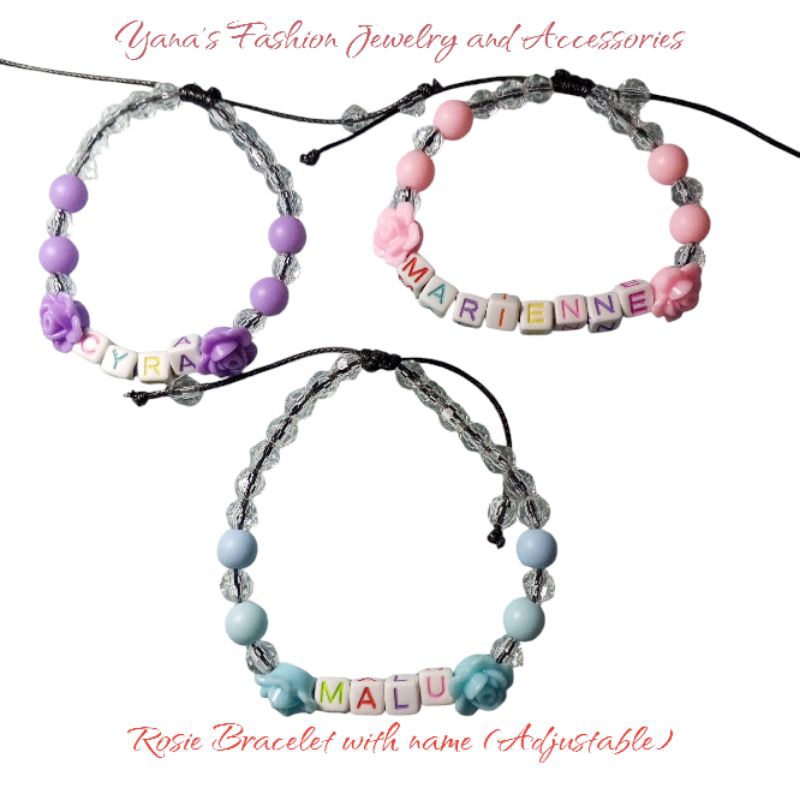 Customized Bracelets with name (Message to edit the stocks) | Shopee ...