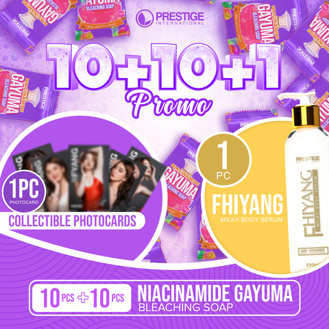 10+ 10 NIACINAMIDE GAYUMA BLEACHING SOAP+1PC FHIYANG MILKY BODY SERUM ...