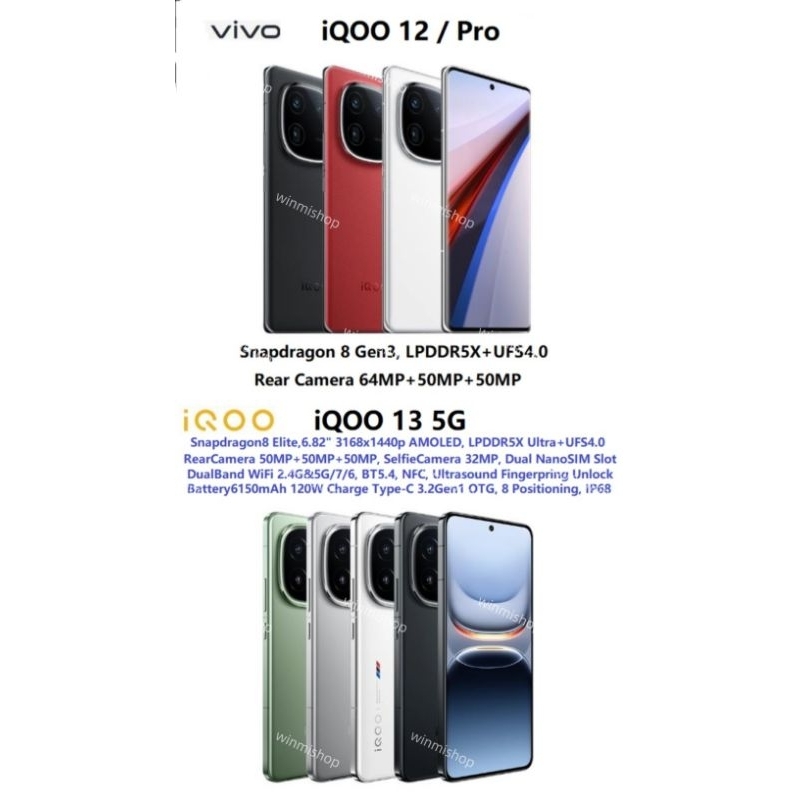 Vivo iQOO 13 / 12 / Pro 5G Smartphone No COD | Shopee Philippines