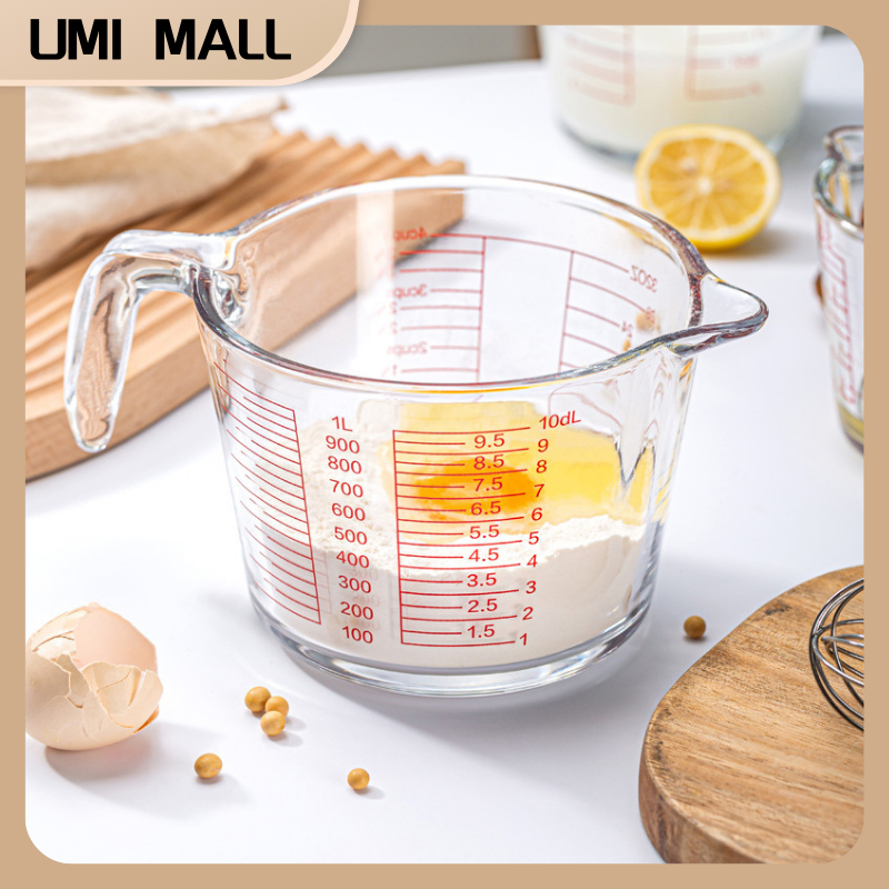 Glass Measuring Cup 500ml High Borosilicate Liquid Scale Measurement ...