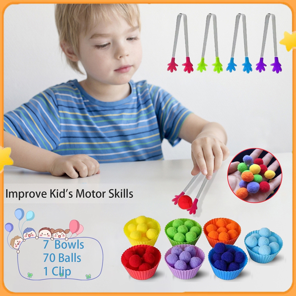 Color Sorting Toys Set Montessori Educational Toy For Kids Preschool ...