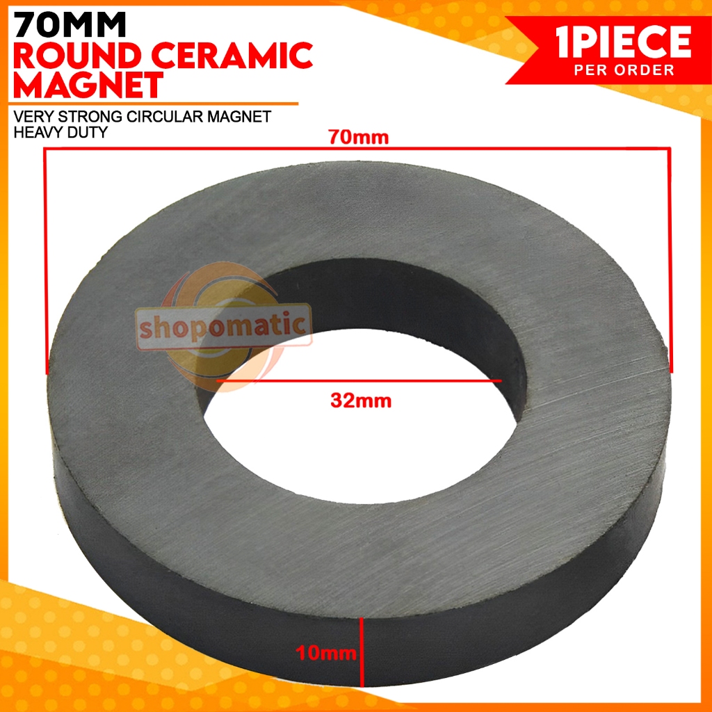 70MM Round Ceramic Strong Magnet Very Strong Circular Magnet | Shopee ...