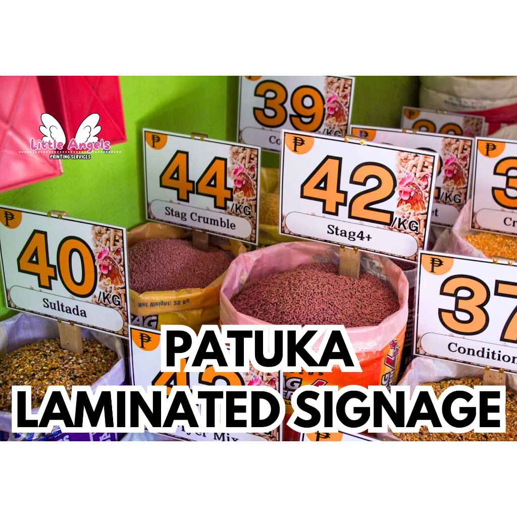 PATUKA LAMINATED SIGNAGE A4 SIZE | Shopee Philippines