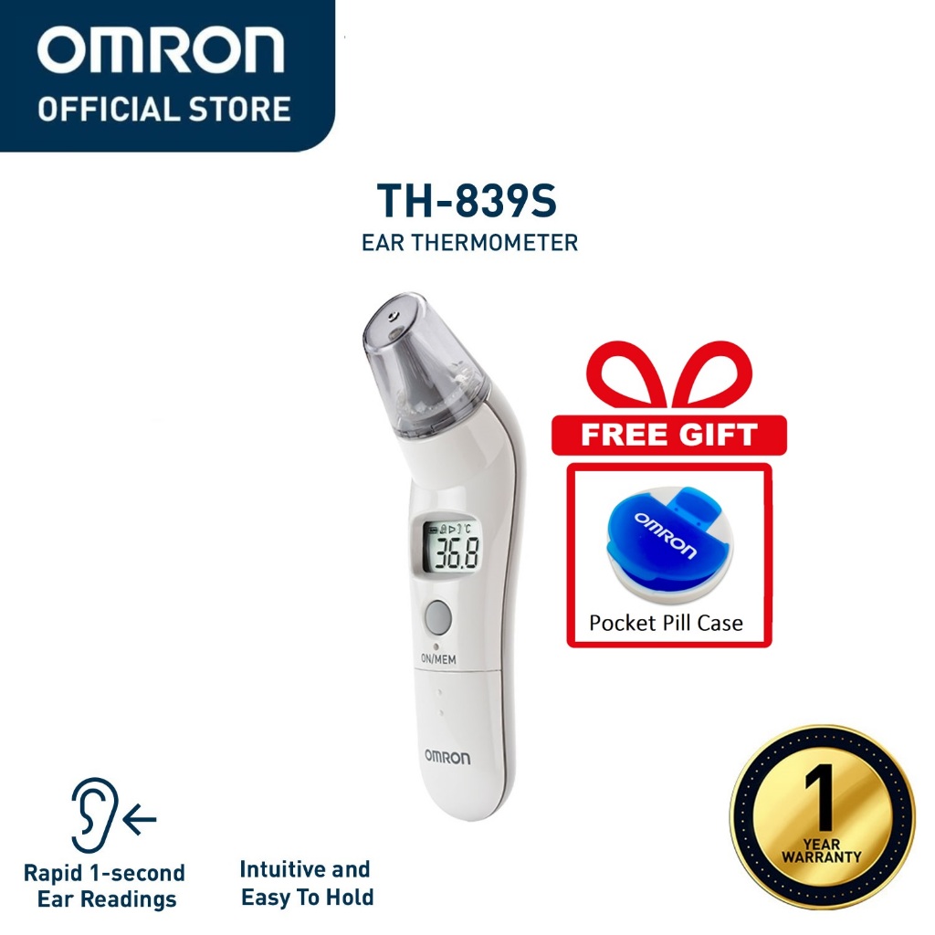 Omron TH839S Digital Ear Thermometer for Baby and Body Temperature ...