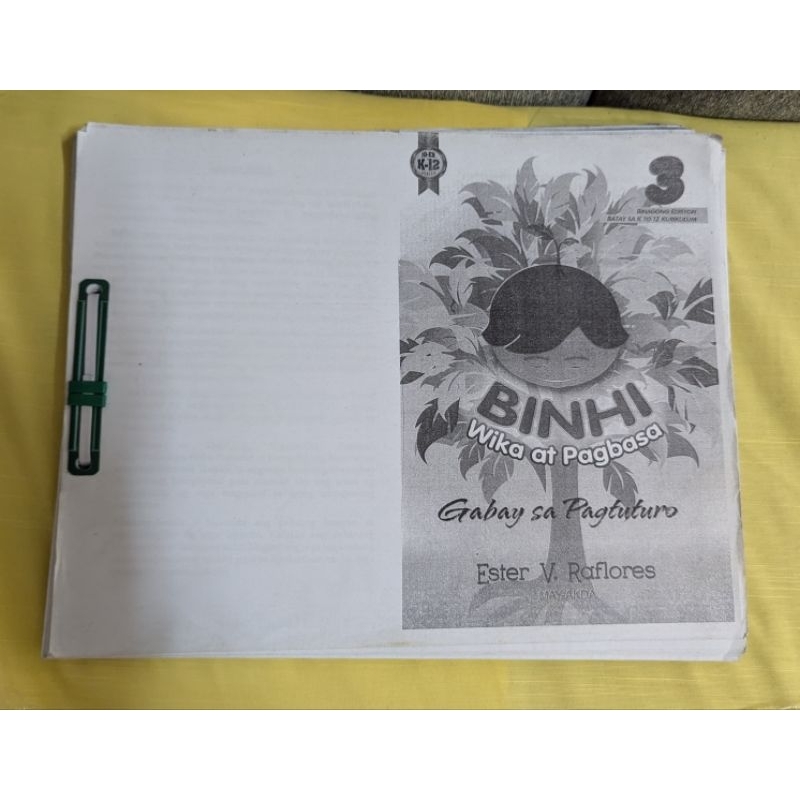 Binhi Wika at Pagbasa 3 Gabay sa Pagtuturo (Photocopy) | Shopee Philippines