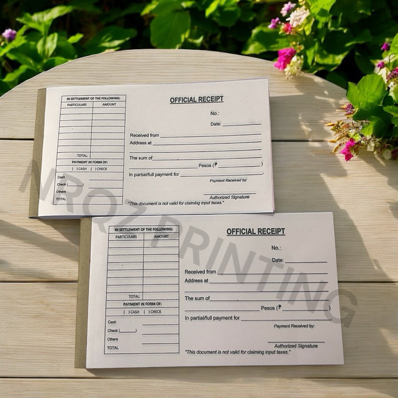 (GENERIC) OFFICIAL RECEIPT 4x7 CARBONIZED (duplicate) | Shopee Philippines