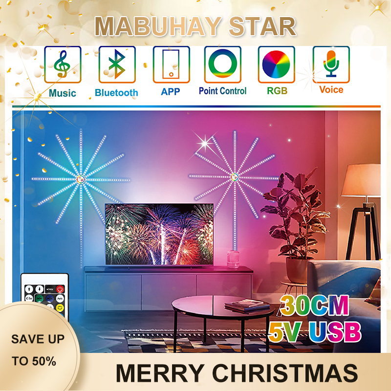 MABUHAY STAR 30CM/50CM SMD FIREWORKS LIGHT/WALL/BLUETOOTH/DECORATION ...