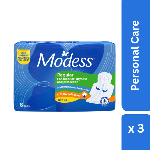 Modess Cottony Soft Maxi W/ Wings Sanitary Napkins 8S, Bundle of 3 ...
