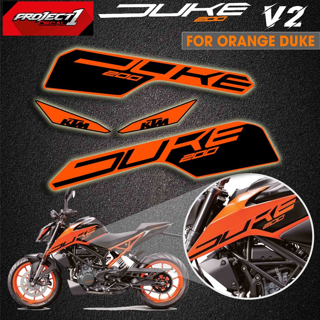 KTM Duke V2 200 Stock decal sticker | Shopee Philippines