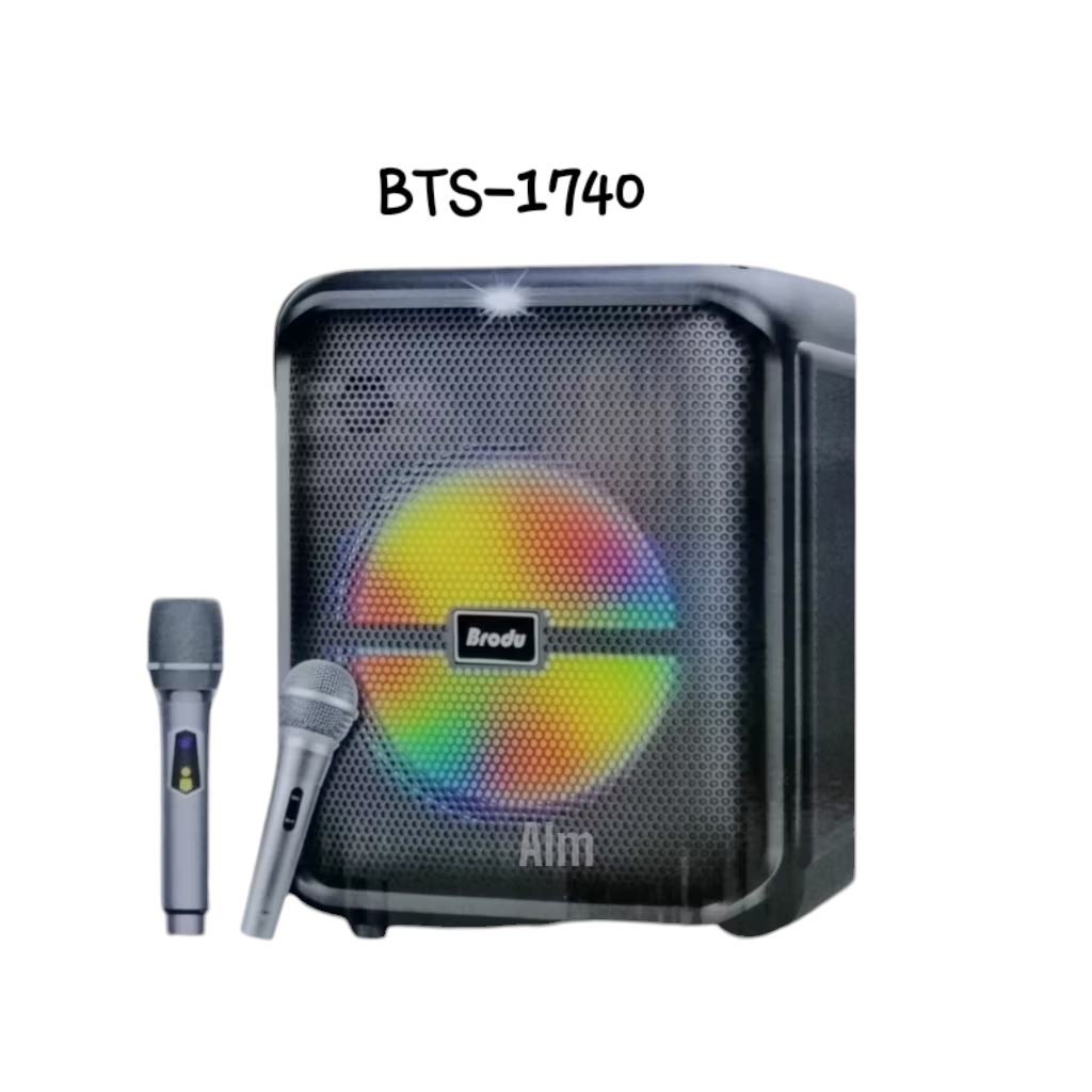 BTS-1740 Karaoke Box Professional System Bluetooth Speaker w/ 2pcs ...
