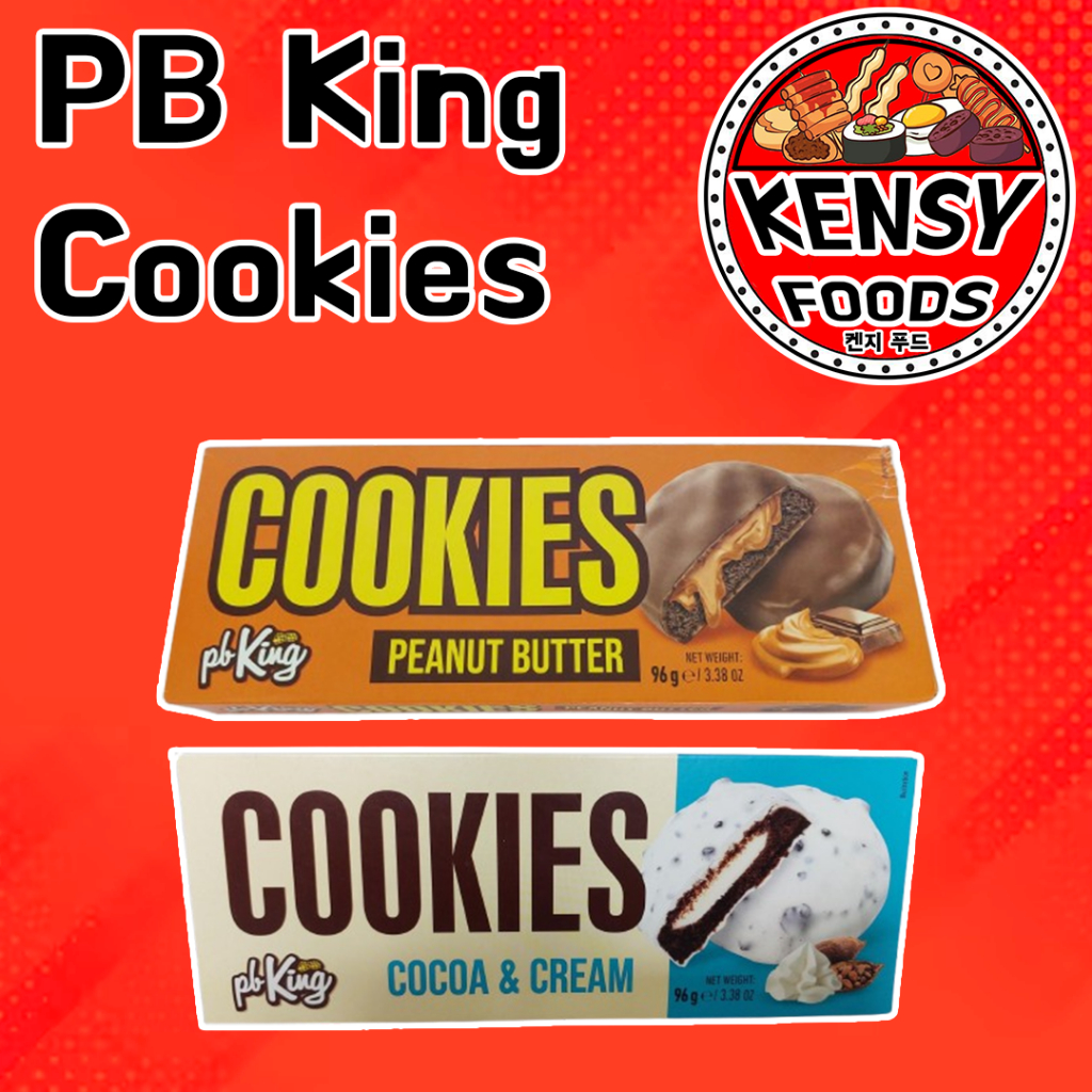 PB King Cookies | Two Flavors Cocoa & Cream/Peanut Butter 96g | Shopee ...