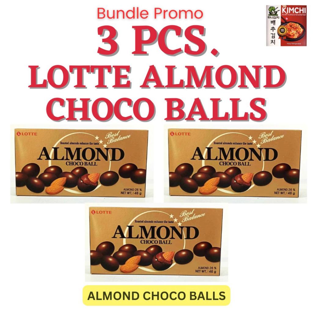 LOTTE ALMOND CHOCO BALL - 3 PCS. PROMO - (46g. x 3) 2025 EXPIRY | Shopee Philippines
