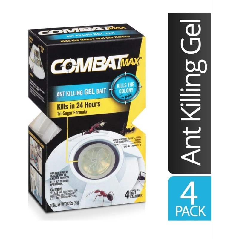 Combat Max Ant Killing Gel Bait 4pcs | Shopee Philippines