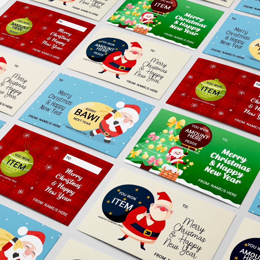 [SCRATCH CARD] Customized Christmas Scratch Card | Shopee Philippines