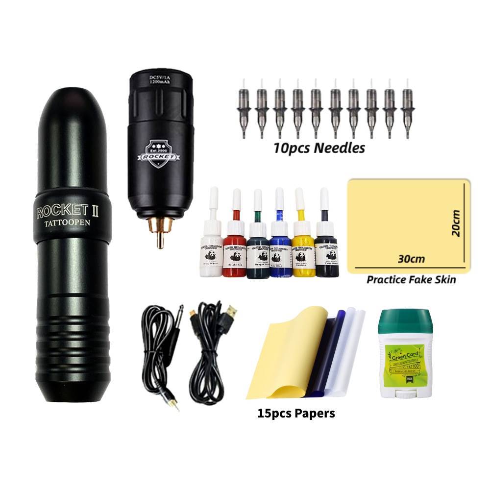Complete Tattoo Set Tattoo V8 Rocket Pen Type Tattoo Pen Professional ...